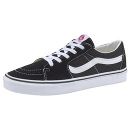 Sneaker Vans "SK8-Low", Herren, Gr. 38,5, schwarz-wei&szlig; (schwarz, wei&szlig;), Leder, kontrastfarbene Details, Schuhe Sneaker, Topseller