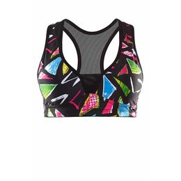Sport-BH WINSHAPE "PUSB103-Disco", Damen, Gr. XS, bunt (disco, mesh), 80% Polyester, 20% Elasthan, BHs Sport-BH, Mesh Push-up BH