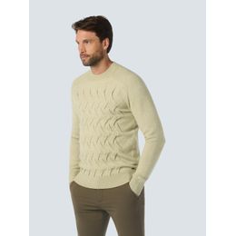 Strickpullover NO EXCESS, Herren, Gr. M, beige (cement), Strick, Obermaterial: 52% Polyester, 39% Polyacryl, 6% Wolle, 3% Elasthan, unifarben, normal h&uuml;ftbedeckend, Rundhals, Strickb&uuml;ndchen, Pullover Strickpullover, mit Flecht-Struktur