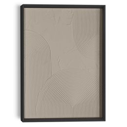 Wandbild Reinders "Reliefb&ouml;gen taupe", braun (farbe bild(er): braun), B:30cm H:40cm T:3cm, Bilder, Wandbild, Wohnzimmer - Braun - MDF - Abstrakt - 30x40 cm