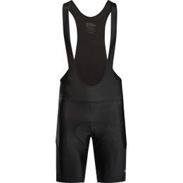 Fahrradhose Jack Wolfskin "MOROBBIA BIB SHORTS M", Herren, Gr. S (48), Normalgr&ouml;&szlig;en, schwarz, Obermaterial: 80% Polyamid, 20% Elasthan. Obermaterial 2: 85% Polyester, 15% Elasthan, Hosen Fahrradhose