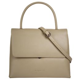 Henkeltasche Bugatti "ILVA", Damen, Gr. B/H/T: 31cm x 24cm x 14cm onesize, beige, Kunstfaser, leicht gl&auml;nzend, unifarben, Taschen Henkeltasche