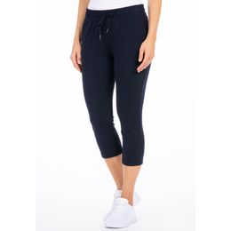 7/8-Hose LPO "Damen 7/8-Hose Pietra 2", Damen, Gr. 40/42 (M), Normalgr&ouml;&szlig;en, blau (navy blazer), Wirkware: French Terry - 76% PES, 20% Rayon, 4% EL, Hosen 7/8-Hose