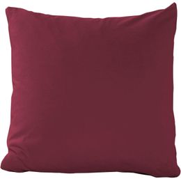 Kissenbezug Primera "Primera Mako-Feinjersey Kissenbezug im Doppelpack", rot (bordeaux), B:40cm L:40cm, Feinjersey, Obermaterial: 100% Baumwolle, Kissenbez&uuml;ge, Kissenbezug, In vielen Uni-T&ouml;nen