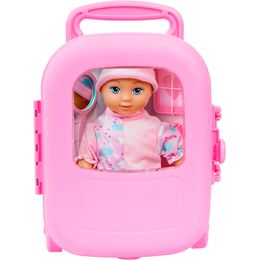 Babypuppe BAYER "Trolley", rosa, Puppen, BabyB:6,5cm, Babypuppe, im Reisekoffer, mit Zubeh&ouml;r, B:6,5cm