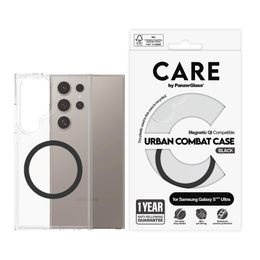 CARE BY PANZERGLASS Handyh&uuml;lle "Magnetic QI Compatible Urban Combat Case f&uuml;r Samsung Galaxy S25 Ultra", schwarz, B:11cm H:2,5cm T:20cm, H&uuml;llen, Backcover, Schutzh&uuml;lle, Handyschutzh&uuml;lle, Case, Schutzcase, sto&szlig;fest, Handyh&uuml;lle
