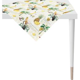 Mitteldecke Apelt "6521 SUMMERTIME, Sommerdeko, Sommer", bunt, B:100cm L:100cm, Baumwolle, Tischdecken, Mitteldecke, Digitaldruck