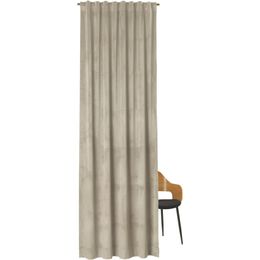 Vorhang Musterring "Velvet" Gr. 1, bunt (beige, grau, hellbraun), B:130cm H:250cm, Polyester, Gardinen, Vorhang, Musterring JustB