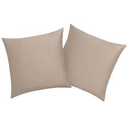 Kissenbezug OTTO HOME "Mila", taupe, B:40cm L:40cm, Satin, Obermaterial: 100% Baumwolle, Kissenbez&uuml;ge, Kissenbezug, Satin Qualit&auml;t, in Uni Design
