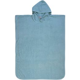 W&ouml;rner Badeponcho W&Ouml;RNER "Badeponcho Uni" Gr. L, eisblau, L:100cm, Baumwolle, Hausm&auml;ntel, Badeponcho, maschinenwaschbar, trocknergeeignet