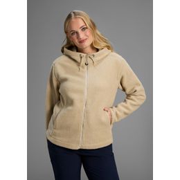 Fleecejacke Maier Sports "DA-FLEECEJACKE RACKA W", Damen, Gr. 36, feather gray, Obermaterial: 100% Polyester, Jacken Fleecejacke, f&uuml;r Outdoor-Aktivit&auml;ten, aus Polyester, gerader Schnitt
