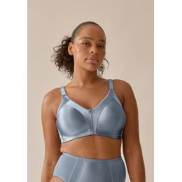 Minimizer-BH Naturana "Solutions", Damen, Gr. 75, Cup A, blau (moonlight blau), Obermaterial: 93% Polyamid, 7% Elasthan, leicht gl&auml;nzend, unifarben, BHs Minimizer-BH, Shaping-Effekt, breite Tr&auml;ger, feminin, ohne B&uuml;gel, Satin