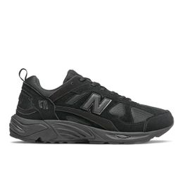Sneaker New Balance "878", Herren, Gr. 43, schwarz, Leder, Synthetik, Textil, Schuhe Sneaker