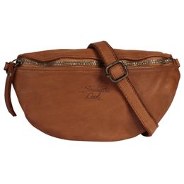 Umh&auml;ngetasche Samantha Look, Damen, Gr. B/H/T: 23cm x 12cm x 6cm onesize, braun (cognac), Leder, Taschen Umh&auml;ngetasche, echt Leder, Made in Italy