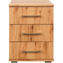 Nachtkommode Priess "Lindau", beige (astkernbuchefarben), B:41cm H:54cm T:38cm, Holzwerkstoff, Sideboards, Nachtkommode