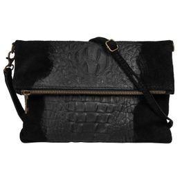 Abendtasche Samantha Look, Damen, Gr. B/H/T: 26cm x 18cm x 3cm onesize, schwarz, Leder, beschichtet, gl&auml;nzend, Taschen Abendtasche, echt Leder, Made in Italy