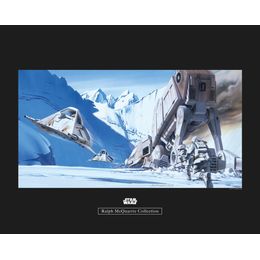 Bild Komar "Star Wars Classic RMQ Hoth Battle Snowspeeder", bunt (farbe bild(er): bunt), B:50cm H:40cm, Holz, Papier, Bilder, Bild, Wandbild zur Dekoration im Kinderzimmer - ohne Rahmen
