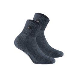 Kurzsocken Rohner Socks "Socken 2er Pack", Damen, Gr. 44-46, blau, Obermaterial: 42% Wolle mw. 41% Polyamid PA. 15% Polypropylen PP. 2% Elasthan EL., Socken Kurzsocken
