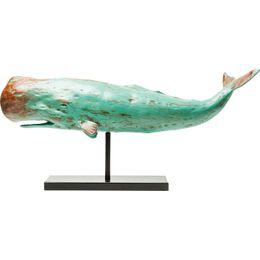 Dekofigur KARE DESIGN "Deko Figur Whale Base 77cm", blau, B:77cm H:38,5cm T:17,5cm, Polyresin, Dekofiguren, Dekofigur