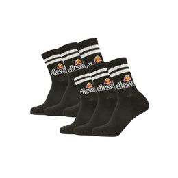 Kurzsocken Ellesse "Socken PULLO SOCKS 6er Pack", Damen, Gr. 43-46, schwarz, Obermaterial: 68% Baumwolle CO. 16% Polyester PES. 14% Polyamid PA. 2% Elasthan EL., Socken Kurzsocken