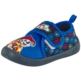 Hausschuh Disney "PAW PATROL", M&auml;dchen, Gr. 21, navy, Textil, Schuhe Hausschuh, Kindergartenschuhe, super weiche, flexible Sohle