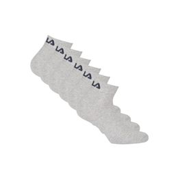 Kurzsocken Fila "Socken 6er Pack", Damen, Gr. 39-42, grau, Obermaterial: 75% Baumwolle CO. 23% Polyester PES. 2% Elasthan EL., Socken Kurzsocken