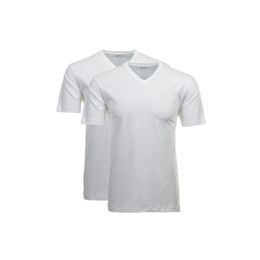T-Shirt Ragman "T-Shirt 2er Pack", Herren, Gr. S, wei&szlig;, Obermaterial: 100% Baumwolle CO., Shirts T-Shirt