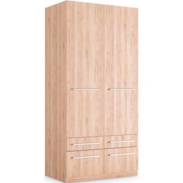 Kleiderschrank Priess "Schrank Garderobe W&auml;scheschrank Barcelona in 5 Breiten", braun (eichefarben artisan), B:94cm H:193cm T:54cm, Holzwerkstoff, Schr&auml;nke, Kleiderschrank, viel Stauraum, ger&auml;umige Schubk&auml;sten, mit Spiegel, MADE IN GERMANY
