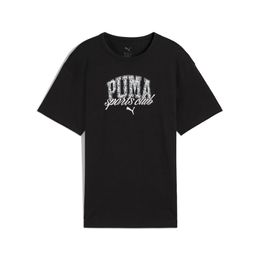 T-Shirt Puma "CLASS TEE II G", M&auml;dchen, Gr. 176, schwarz (Puma schwarz), Jersey, Obermaterial: 100% Baumwolle, bedruckt, relaxed fit normal, Rundhals, Shirts T-Shirt, f&uuml;r Jugendliche, Relaxed Fit, sportlicher Stil, Rundhalsausschnitt