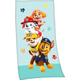 Badetuch PAW PATROL "PAW PATROL", bunt, B:75cm L:150cm, Samt, Obermaterial: 100% Baumwolle, Handt&uuml;cher, Badetuch, hochfarbig bedruckt, Topseller