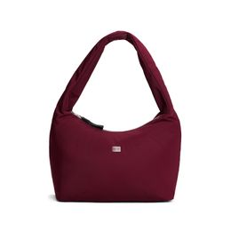 Hobo Tommy Jeans "TJW URBAN NYLON HOBO", Damen, Gr. B/H/T: 36cm x 28cm x 19cm, bordeaux, Textil, Taschen Hobo, Damen Schultertasche, Minibag mit wertigem Logo-Emblem