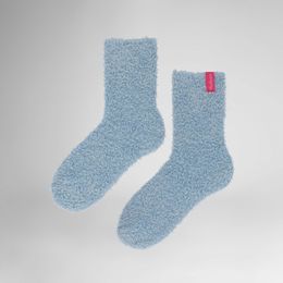 Socken Hudson "Socke Cosy", Damen, Gr. 35-38, blau (aqua blau 0108), Obermaterial: 99% Polyester PES. 1% Elasthan EL., Socken Socken