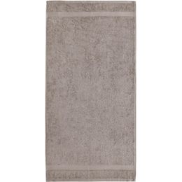 Handtuch Dyckhoff "Planet", grau (taupe), B:50cm L:100cm, Walkfrottier, Obermaterial: 100% Baumwolle, Handt&uuml;cher, Handtuch