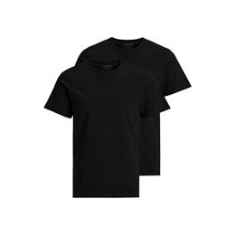 Jack & Jones T-Shirt JACK & JONES "T-Shirt JACBASIC CREW NECK TEE 2PK 2er Pack", Damen, Gr. S, schwarz, Obermaterial: 100% Baumwolle CO., Shirts T-Shirt