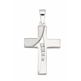 Adelia&acute;s Kettenanh&auml;nger ADELIA&acute;S "925 Silber Kreuz Anh&auml;nger mit Zirkonia", silber, Schmuckanh&auml;nger, Damen, mit Zirkonia, Silber 925 (Sterlingsilber), Kettenanh&auml;nger