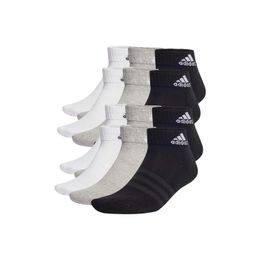 Kurzsocken adidas originals "Socken Cushioned Sportswear Ankle 12P 12er Pack", Damen, Gr. 46-48, bunt (schwarz, grau, wei&szlig;), Obermaterial: 62% Baumwolle CO. 34% Polyester PES. 3% Elasthan EL. 1% Nylon NY., Socken Kurzsocken