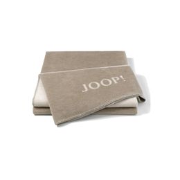JOOP! Wohndecke JOOP "Wohndecken 1er Pack" Gr. 150, beige, B:150cm, Obermaterial: 58% Baumwolle CO. 35% Polyacryl PAN. 7% Polyester PES., Wohndecken, Wohndecke