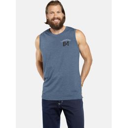 Muskelshirt Jan Vanderstorm "Doppelpack Tanktop PORO", Herren, Gr. 3XL, blau (blau grau), Obermaterial: 70% Baumwolle CO. 30% Polyester COOLMAX PES(Coolmax)., Tops Muskelshirt