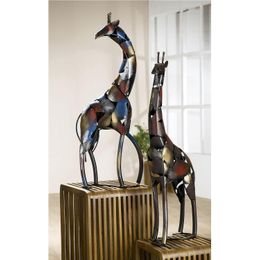 Tierfigur Gilde "Figur Giraffe "Melman", bunt (mehrfarbig), B:24cm H:64cm T:15cm, Metall, Dekofiguren, Tierfigur