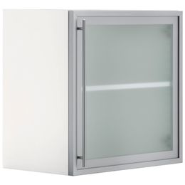 H&auml;ngeschrank Optifit, grau (alu, wei&szlig;), B:60cm H:57,6cm T:35,2cm, Schr&auml;nke, H&auml;ngeschrank, Breite 60 cm