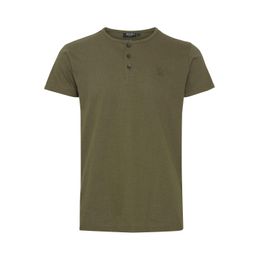 T-Shirt INDICODE "T-Shirt IDColbing", Damen, Gr. M, gr&uuml;n (army), Obermaterial: 55% Baumwolle CO. 45% Leinen LI., regular fit normal, Rundhals, Shirts T-Shirt