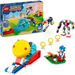 Konstruktionsspielsteine Lego "Sonics Showdown am Lagerfeuer (77001), Lego Sonic", bunt, Spielbausteine, Kinder, Kunststoff, Konstruktionsspielsteine, Made in Europe