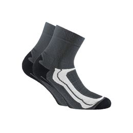 Sneakersocken Rohner Socks "Socken Basic Quarter Sport 2er Pack", Damen, Gr. 35-38, grau, Obermaterial: 40% Baumwolle CO. 38% Polyester PES. 20% Polyamid PA. 2% Elasthan EL., Socken Sneakersocken
