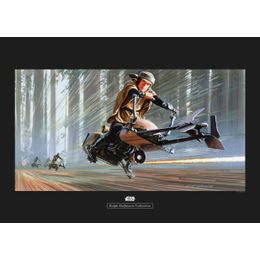 Bild Komar "Star Wars Classic RMQ Endor Speeder", bunt (farbe bild(er): bunt), B:70cm H:50cm, Holz, Papier, Bilder, Bild, Wandbild zur Dekoration im Kinderzimmer - ohne Rahmen