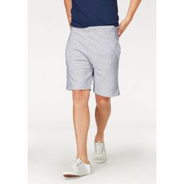 Sweatshorts Fruit of the Loom, Herren, Gr. L (48/50), N-Gr, grau (hellgrau, meliert), Sweatware, Obermaterial: 80% Baumwolle, 20% Polyester, meliert, unifarben, bequem kniefrei, Hosen Sweatshorts, Sommerhose in bequemer Form