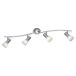 Trio LEUCHTEN LED Deckenstrahler "Levisto", grau (nickelfarben), 4, &Oslash; 88cm, Leuchten, LED Deckenleuchte, LED Deckenlampe, schwenkbar, LED Deckenstrahler