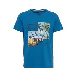 T-Shirt Blend "T-Shirt BHTee", Herren, Gr. L, blau (delft), Obermaterial: 100% Baumwolle CO., Shirts T-Shirt