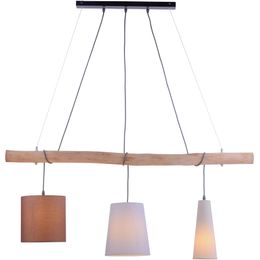 JUST LIGHT Pendelleuchte "DAMIAN", braun, 3, H: 120cm, 1 Stk., Leuchten, H&auml;ngeleuchte, H&auml;ngelampe, Pendelleuchte