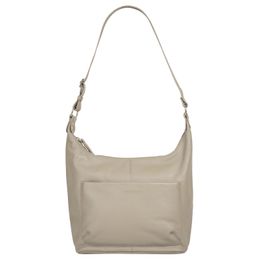 Shopper Bruno Banani, Damen, Gr. B/H/T: 38cm x 29cm x 11cm onesize, beige, Leder, leicht gl&auml;nzend, unifarben, Taschen Shopper, echt Leder
