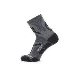 Kurzsocken uyn "Socken 1er Pack", Herren, Gr. 45-47, schwarz (schwarz, grau), Obermaterial: 48% Polyamid PA. 30% Wolle mw. 19% Polypropylen PP. 3% Elasthan EL., Socken Kurzsocken